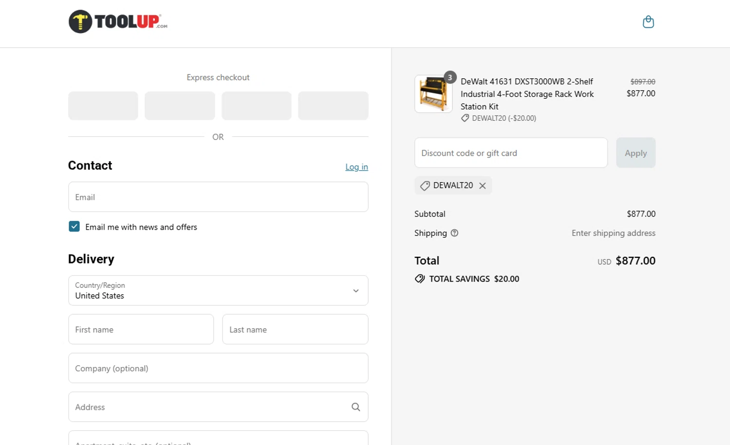 Toolup.com Promo Codes (4 Verified) - $20 Off Oct 2025