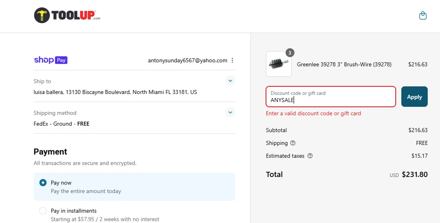 Toolup.com Promo Codes (3 Verified) - 20% Off Nov 2025