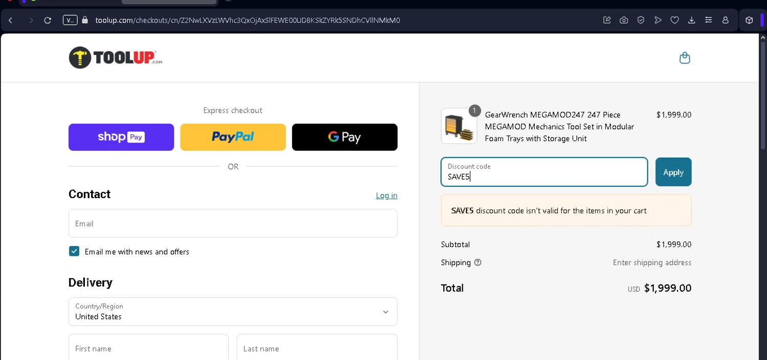 Toolup.com Promo Codes - 20% Off (5 Verified) Dec 2025