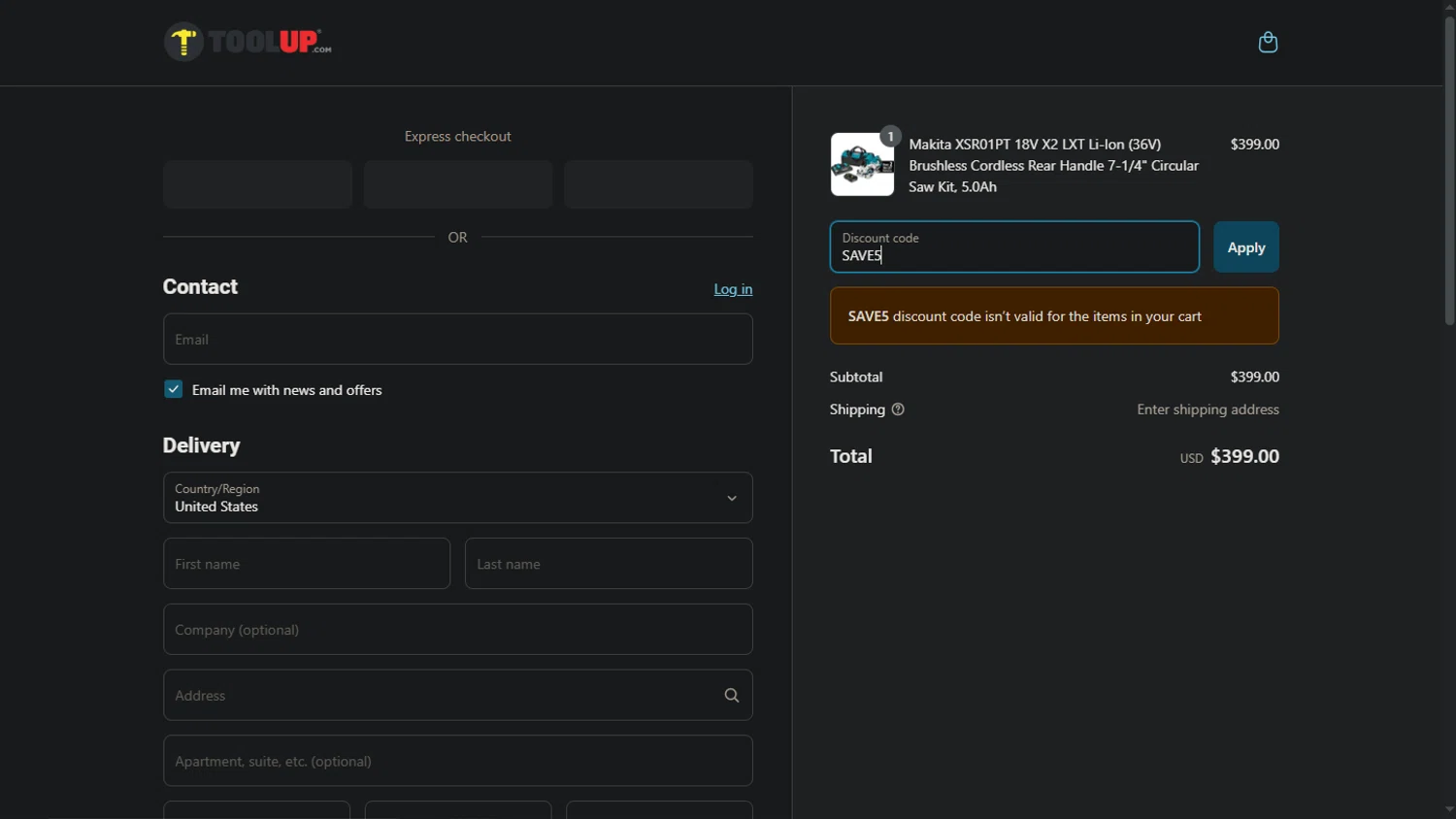 Toolup.com Promo Codes (3 Verified) - 20% Off Oct 2025