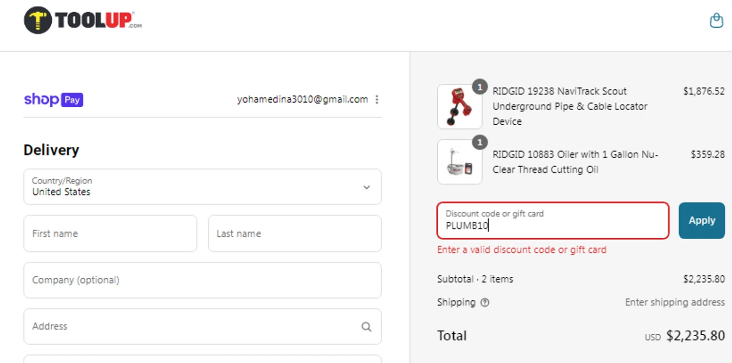 Toolup.com Promo Codes (3 Verified) - 20% Off Nov 2025