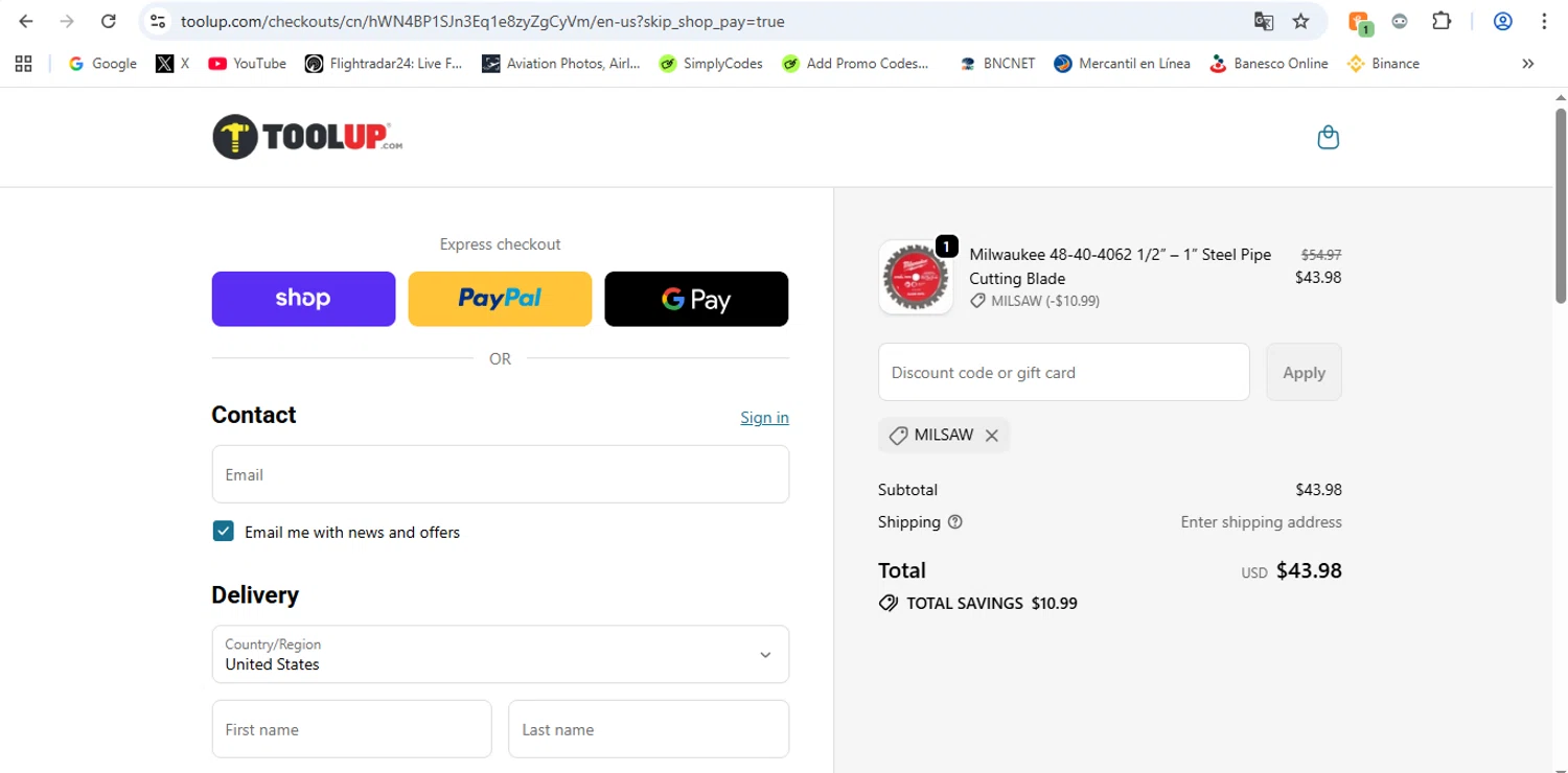 Toolup.com Promo Codes (3 Verified) - 20% Off Oct 2025