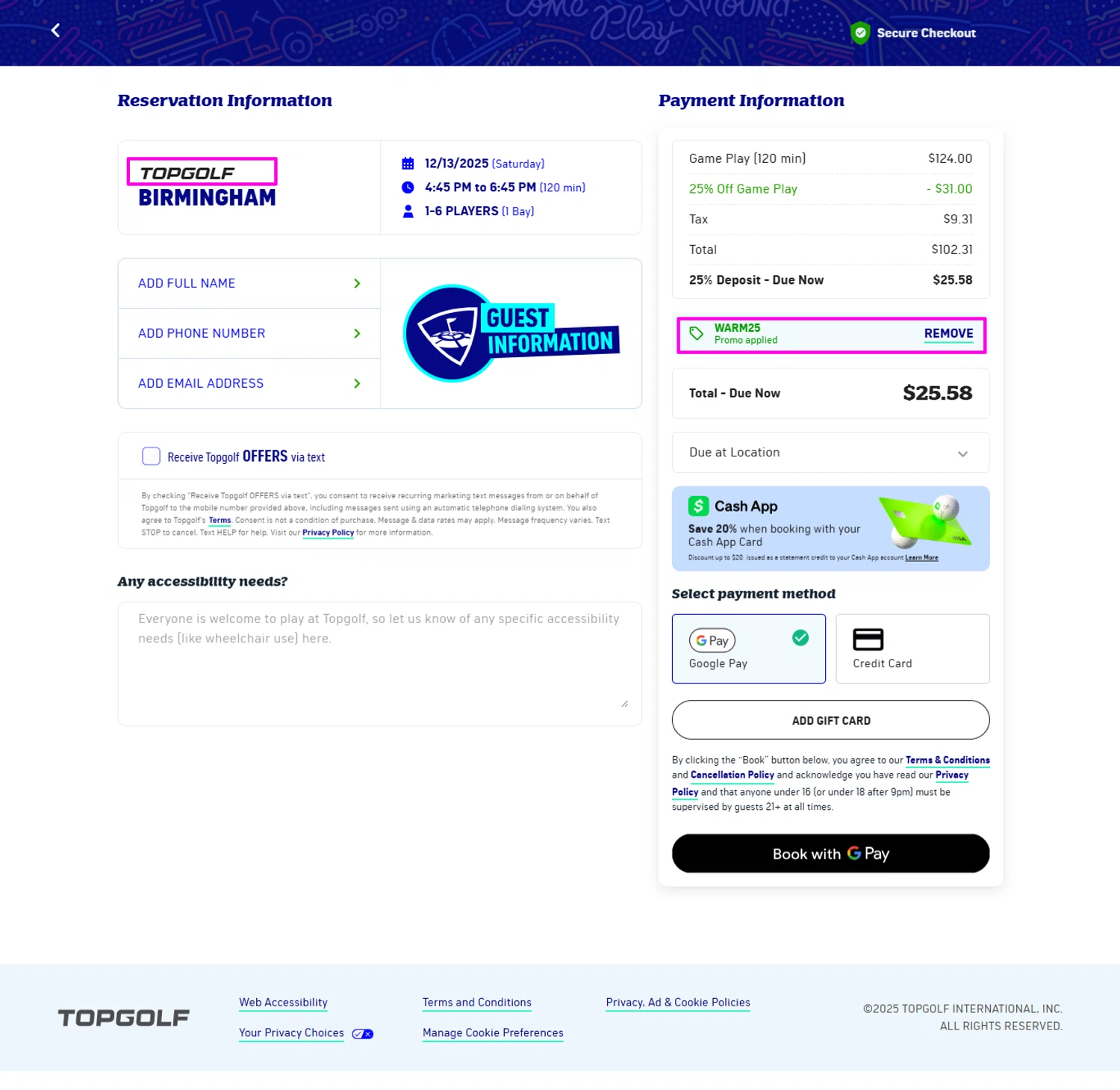 Topgolf Promo Codes - 25% Off (2 Verified) Dec 2025