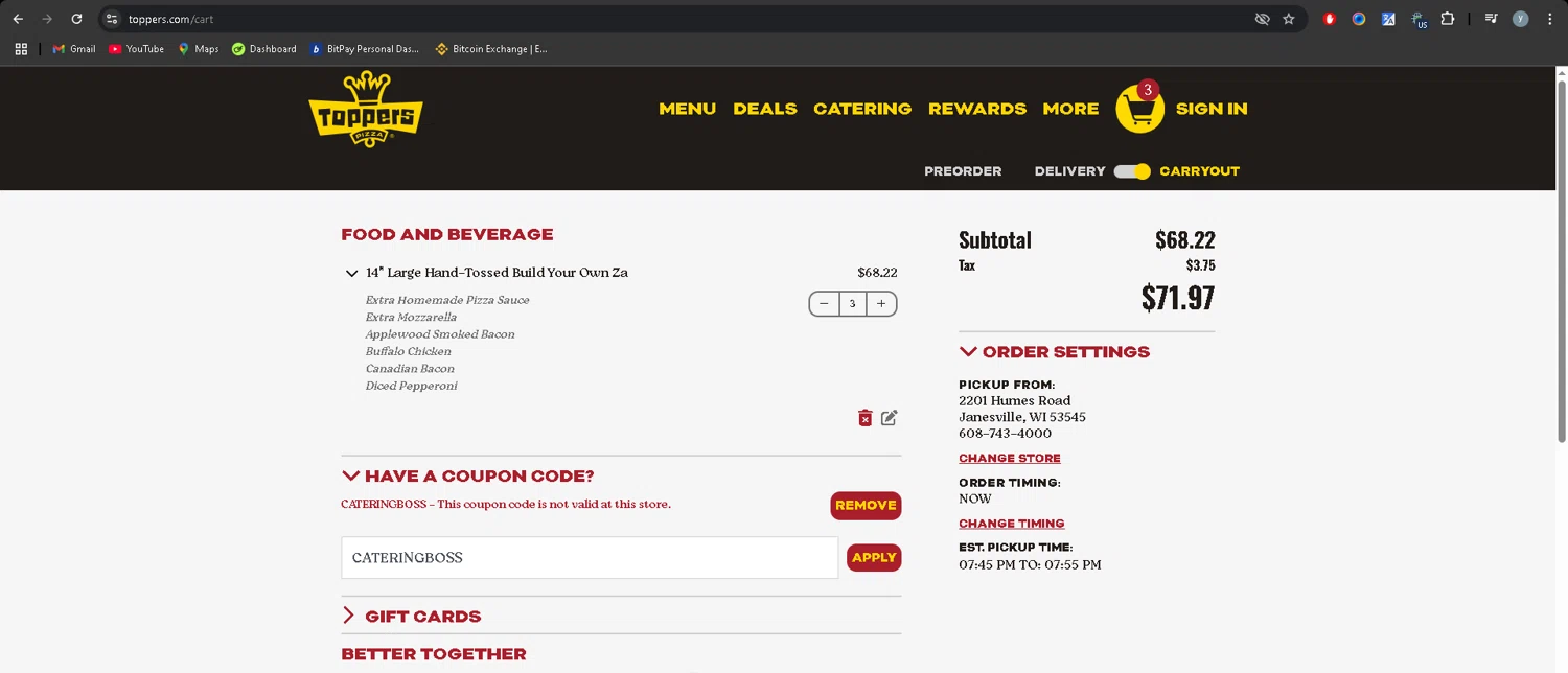 Toppers Promo Codes - 20% Off Coupons Sep 2025