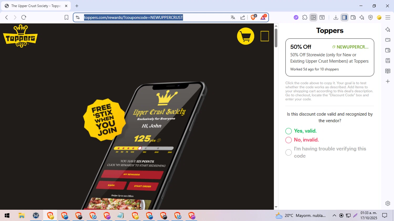 Toppers Promo Codes - 50% Off (1 Verified) Nov 2025