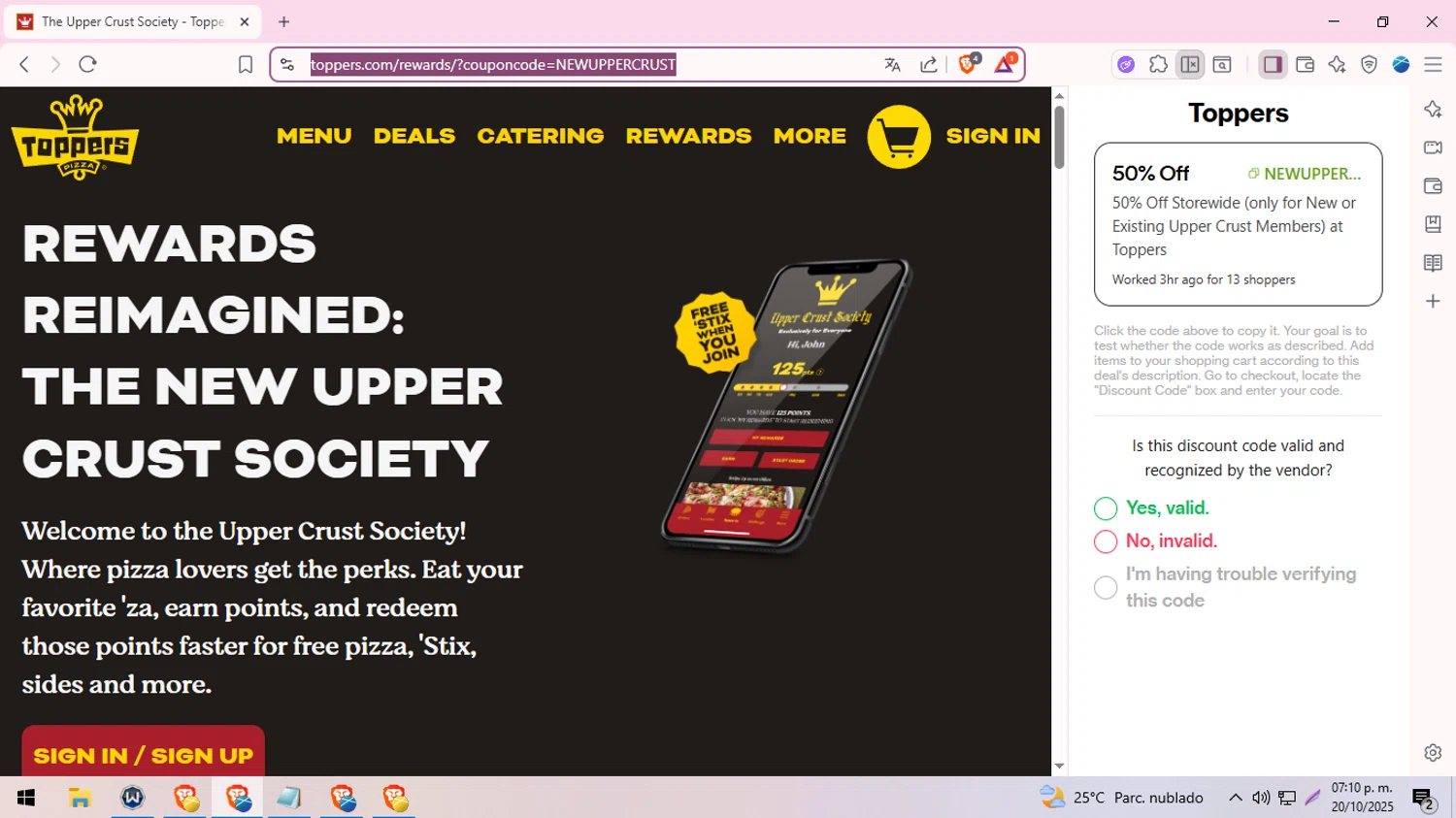 Toppers Promo Codes - 50% Off Sitewide Coupons Dec 2025