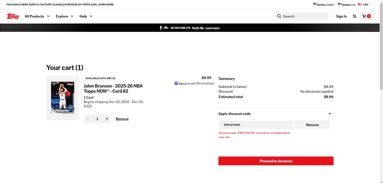 Topps Promo Codes - 25% Off (1 Verified) Dec 2025