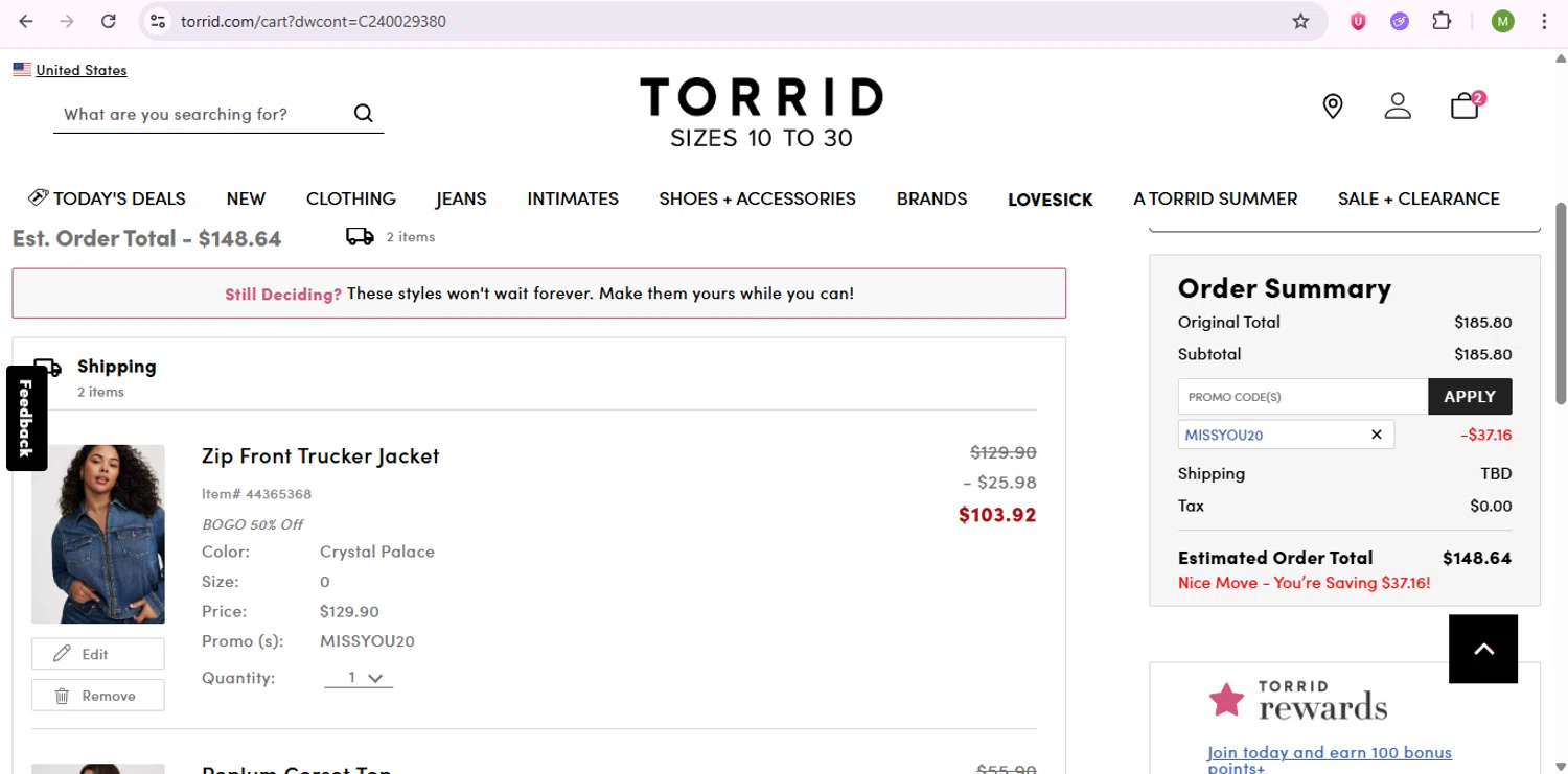 Torrid Discount Codes - $15 Off (8 Verified) Sep 2025