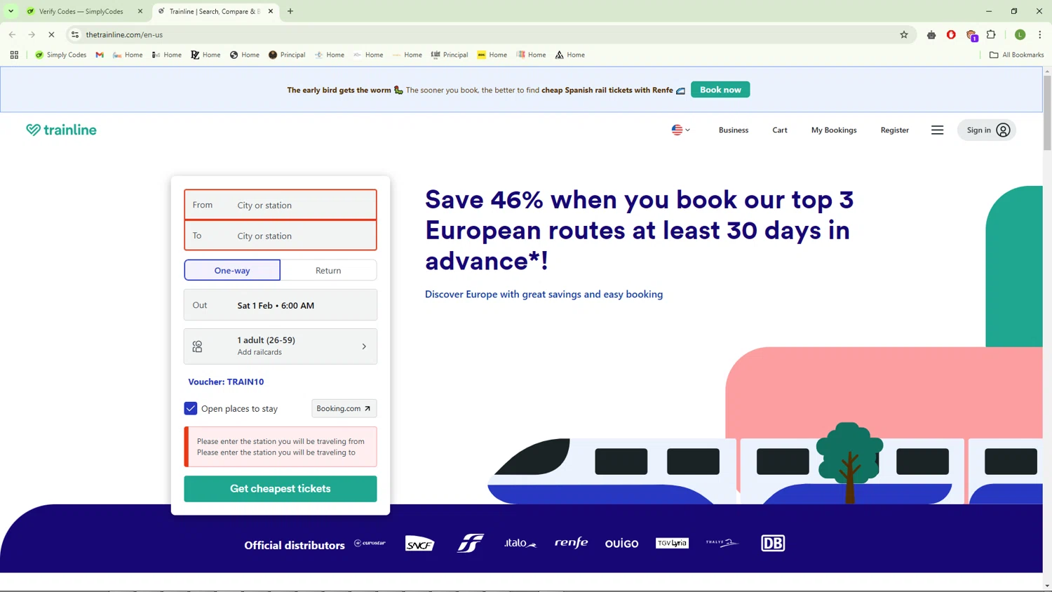 Trainline Promo Codes (6 Verified) - 10% Off w/Code Jun 2025