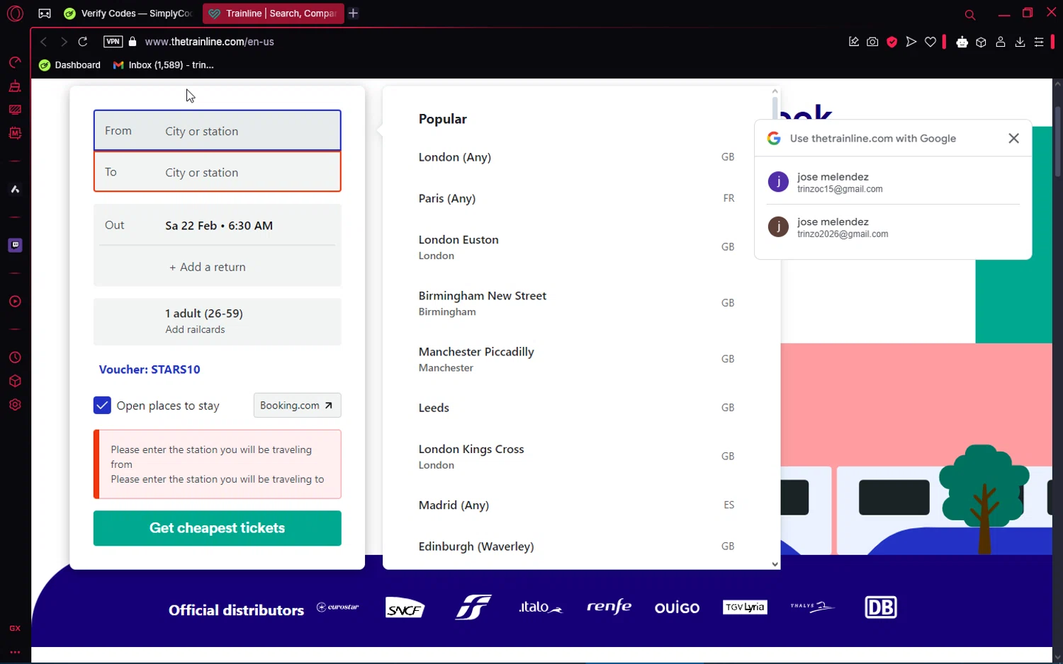 Trainline Promo Codes (8 Verified) - 10% Off w/Code Jul 2025