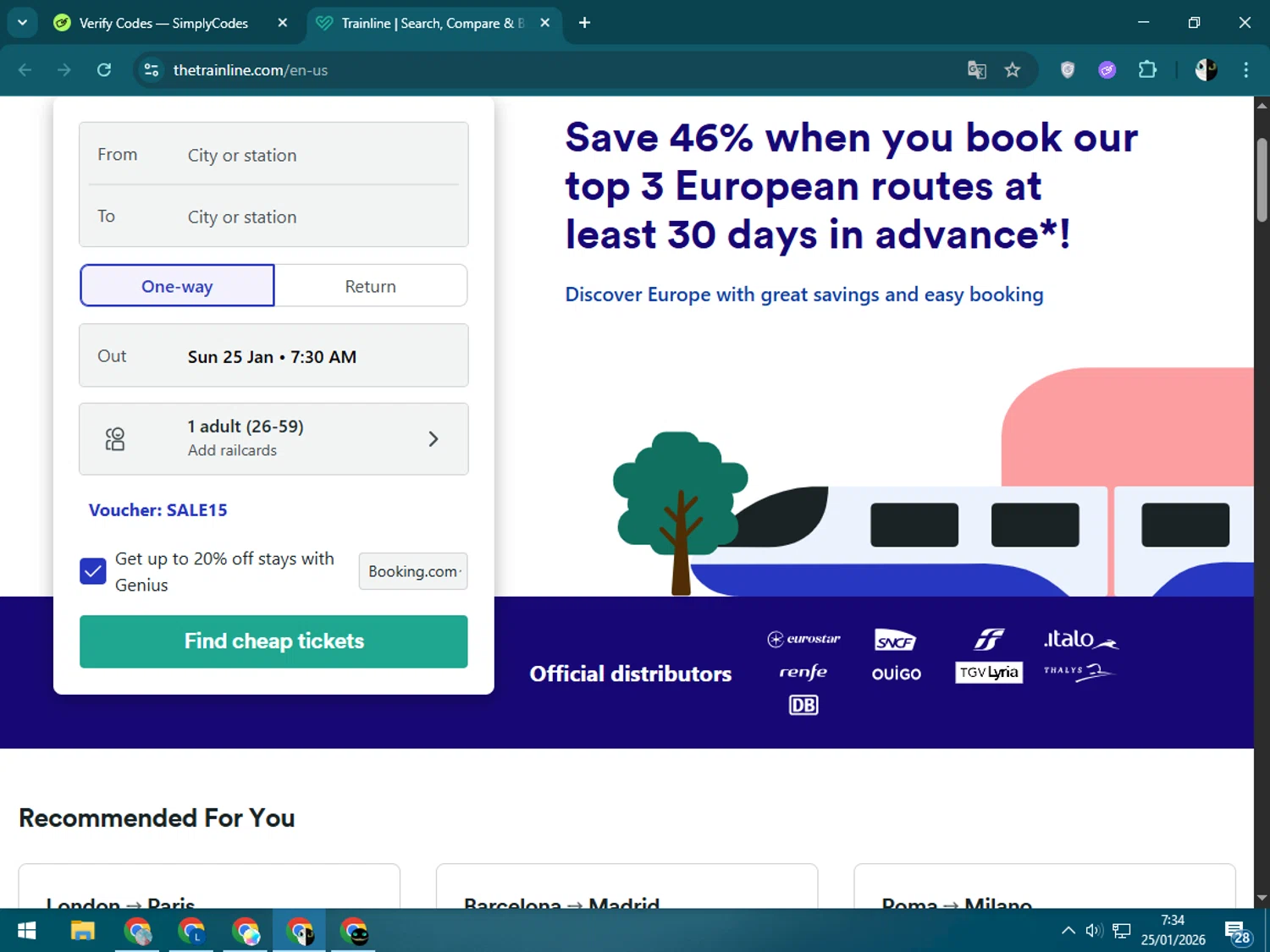 Trainline Promo Codes - 25% Off (27 Verified) Jan 2026
