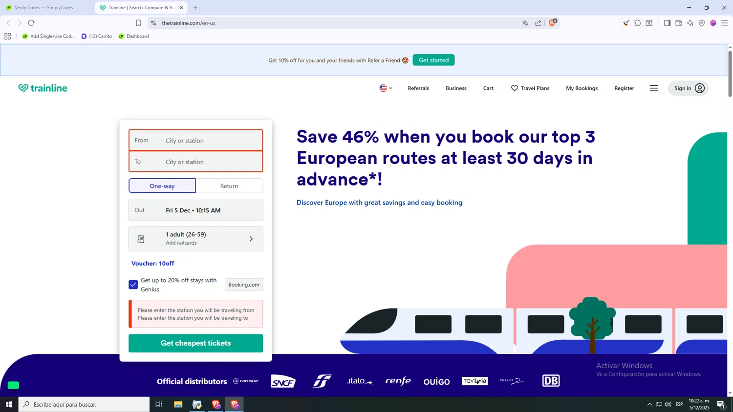 Trainline Promo Codes - 25% Off (25 Verified) Dec 2025