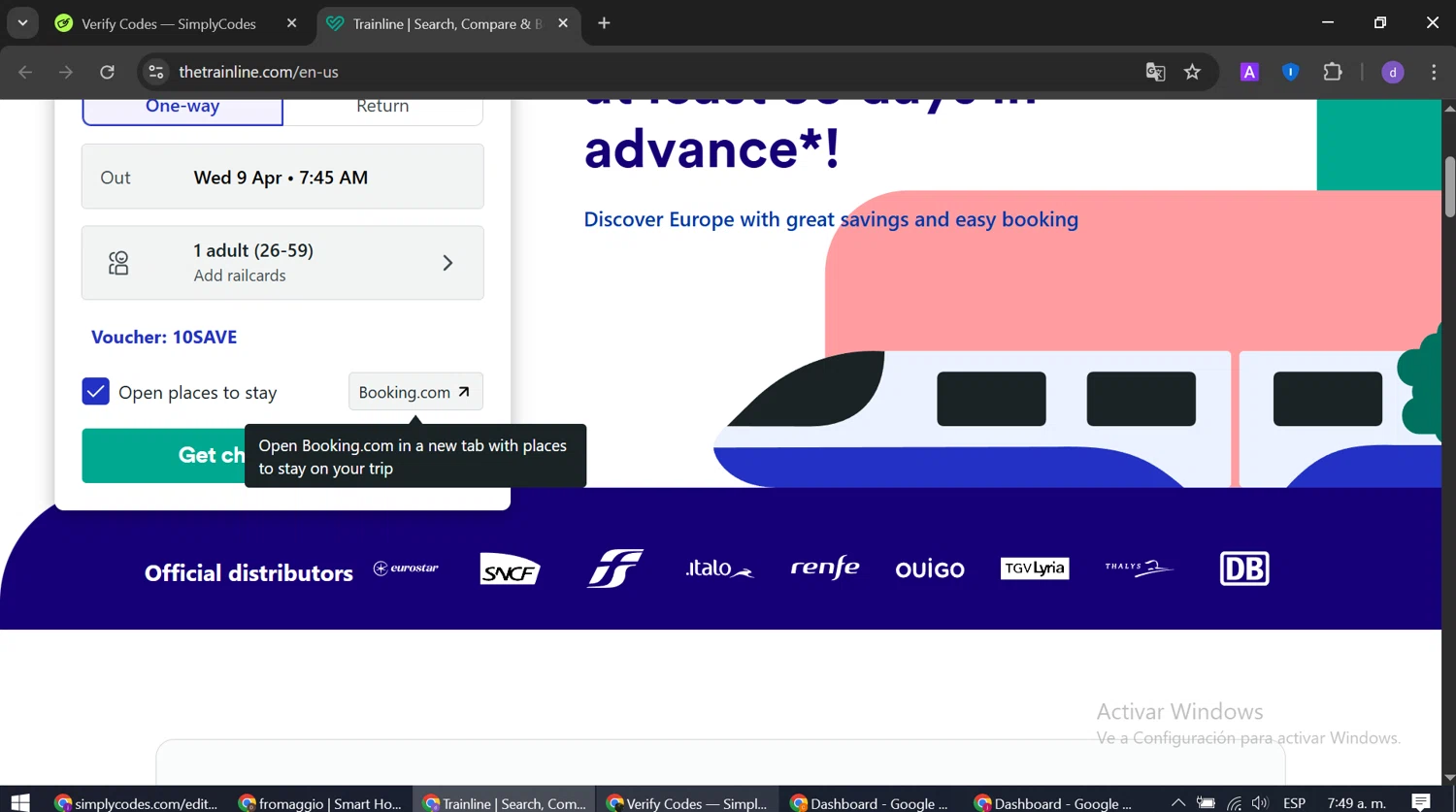 Trainline Promo Codes (10 Verified) - 10% Off May 2025
