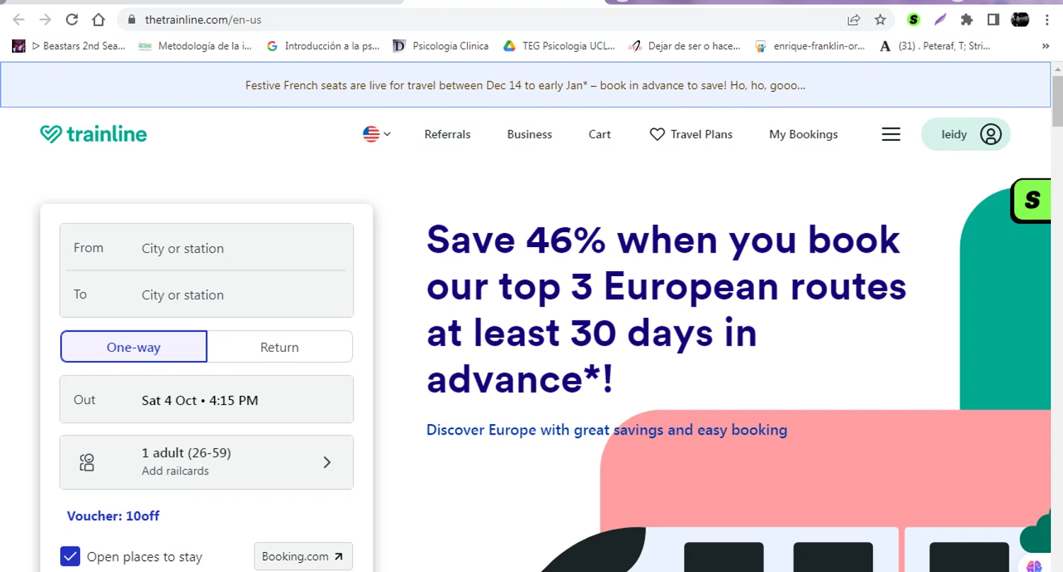 Trainline Promo Codes - 10% Off Coupons Oct 2025