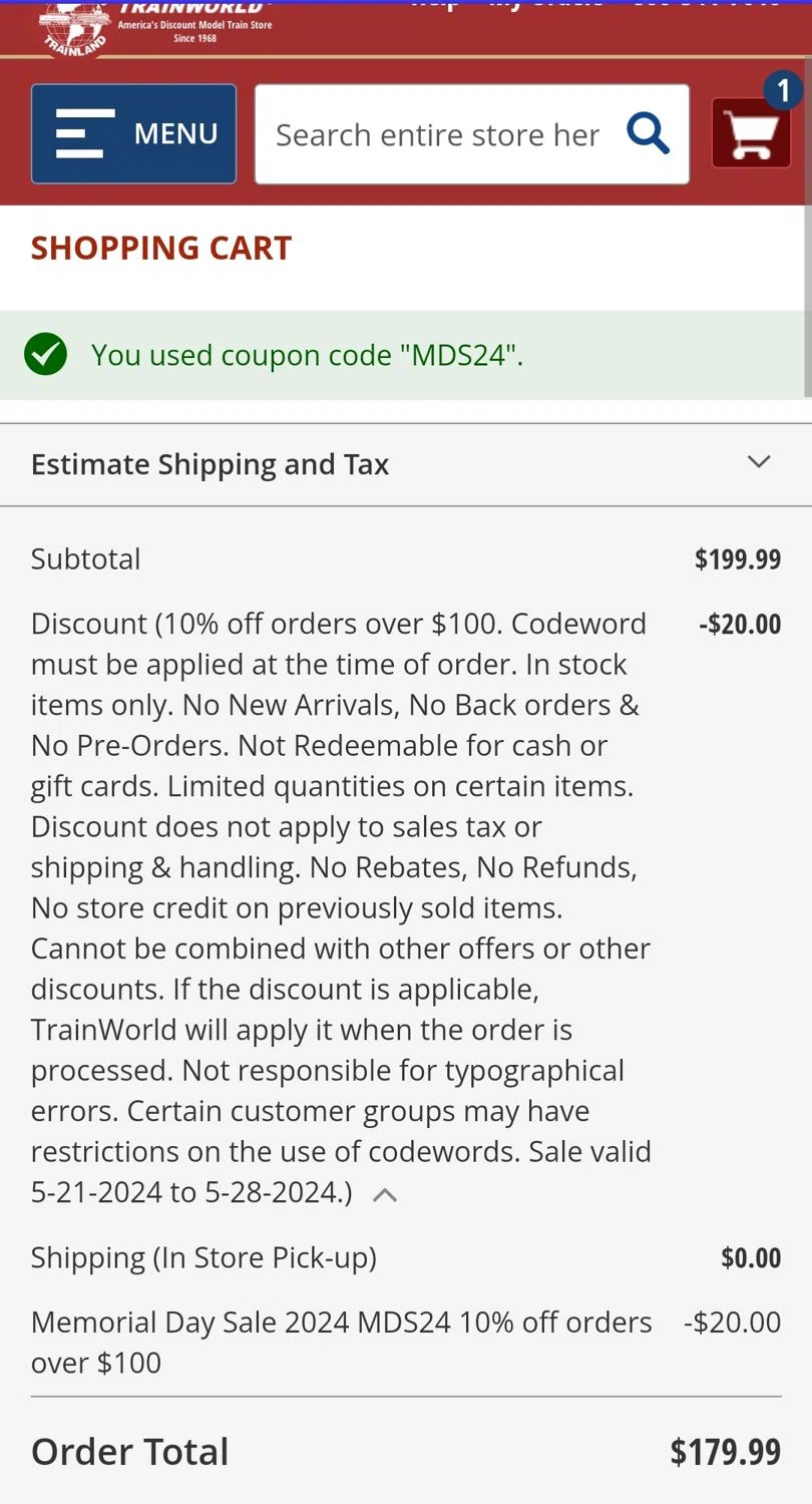 Trainworld Discount Codes & Black Friday 2024 Deals - 10% Off