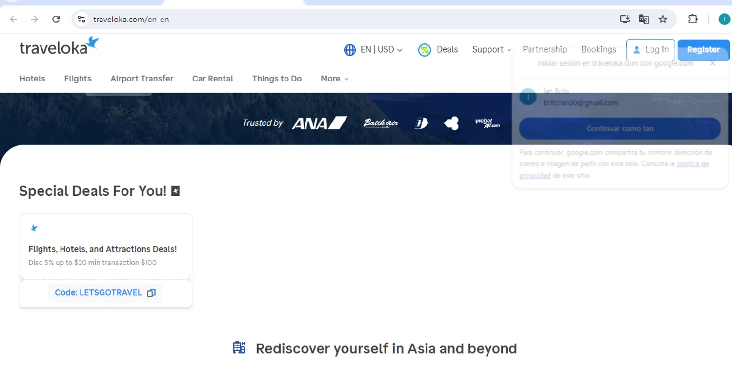 Traveloka Coupons - 6% Off | October 2024