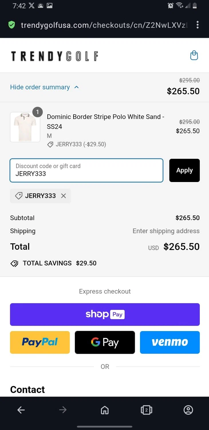 Trendy Golf Promo Codes - 10% Off | September 2024