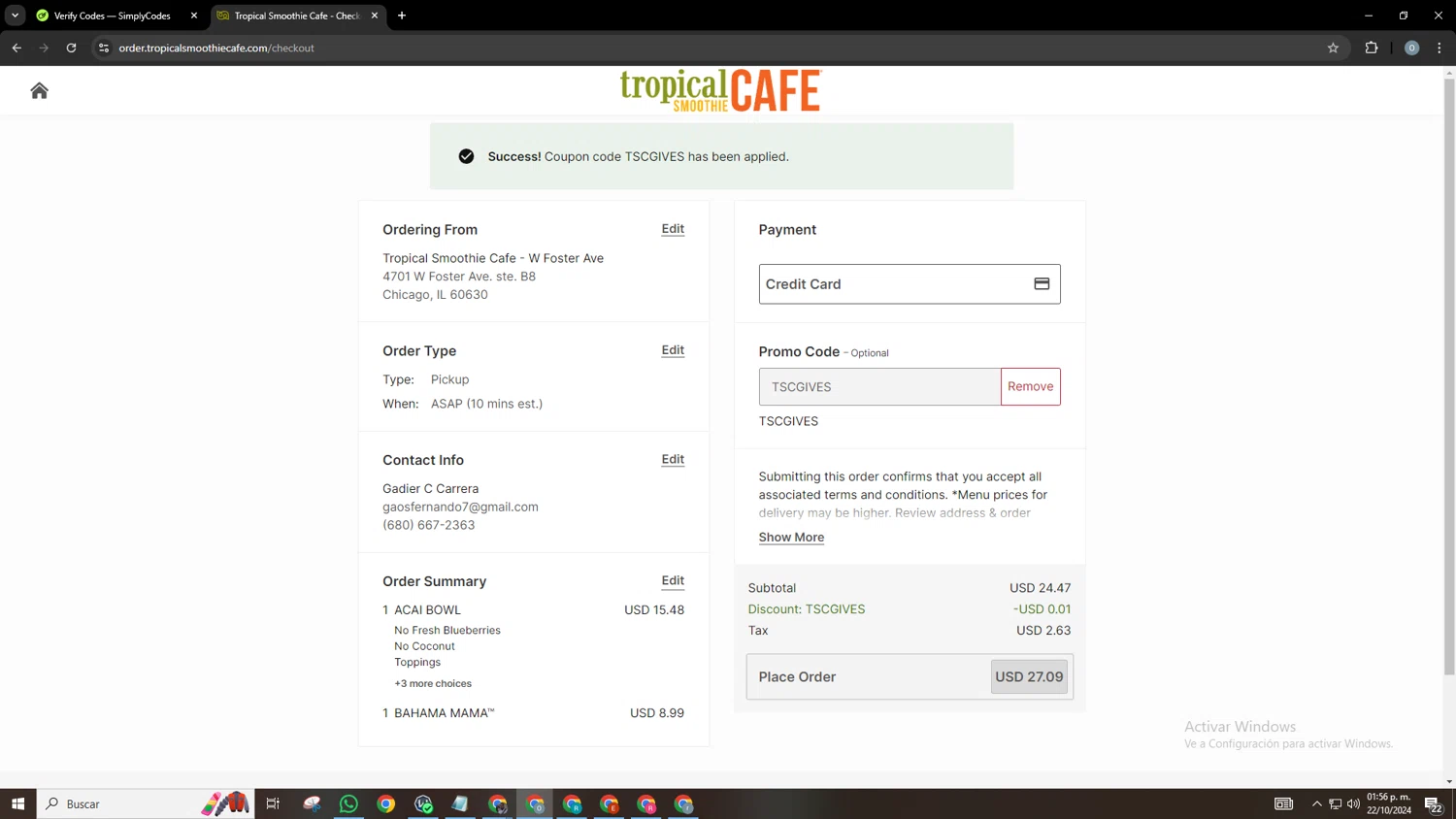 Tropical Smoothie Cafe Promo Codes - 20% Off Mar 2026
