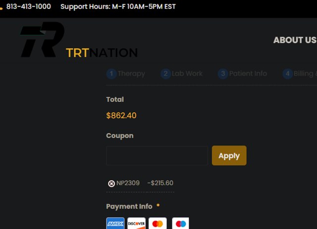 TRT Nation Coupon Codes (2 Verified) - 20% Off Feb 2025