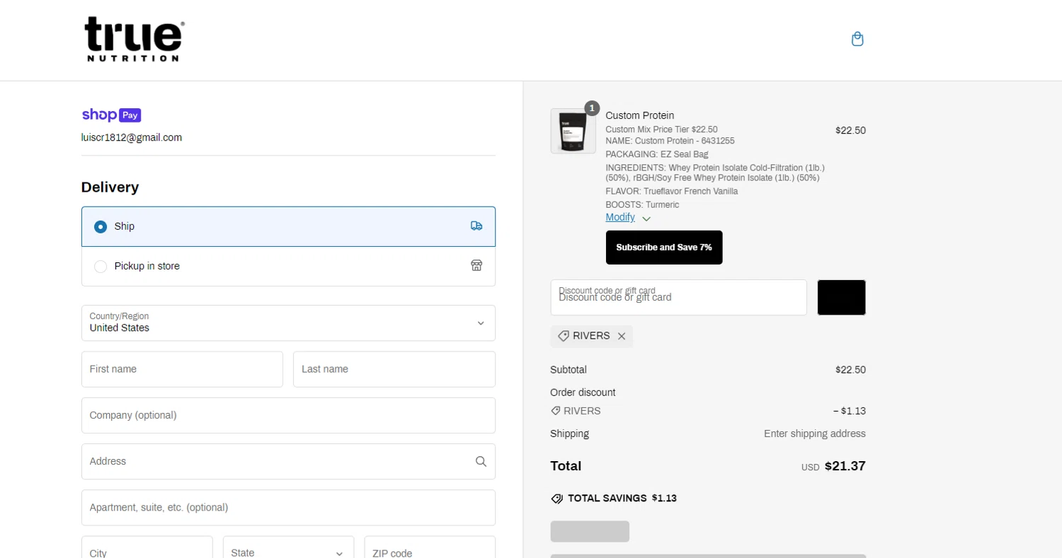 True Nutrition Promo Codes - 10% Off | October 2024