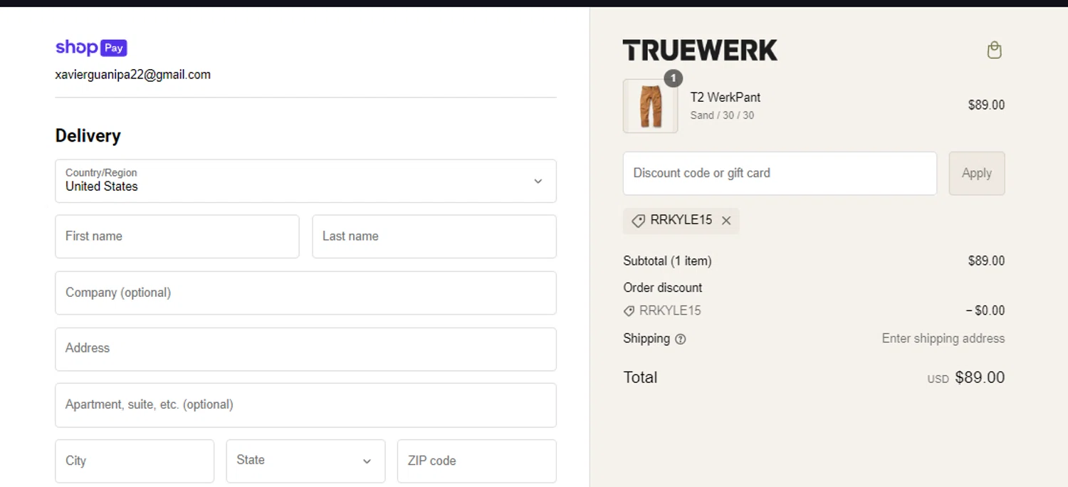 Truewerk Discount Codes - 15% Off | September 2024