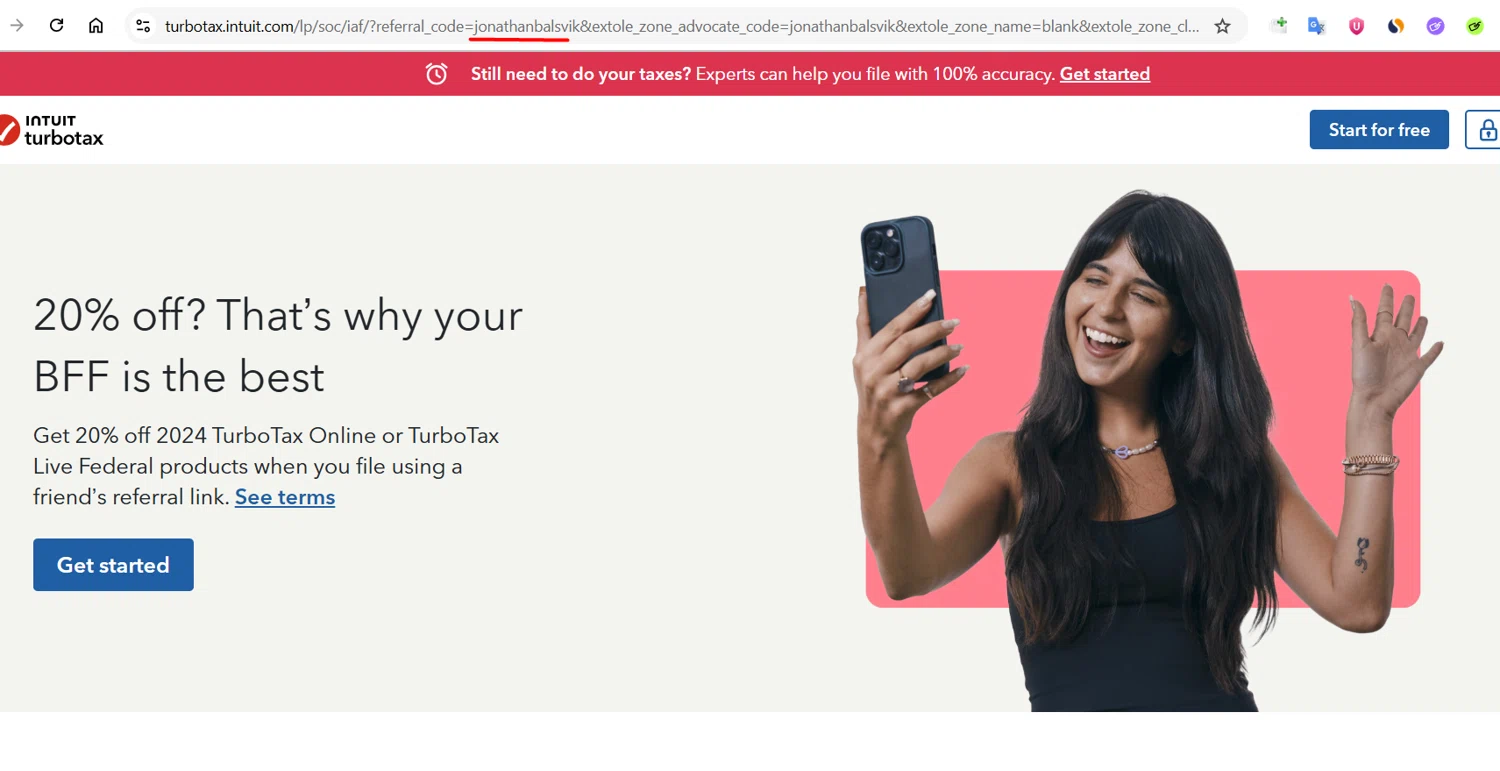 TurboTax Promo Codes (1 Verified) - 20% Off w/Code Aug 2025