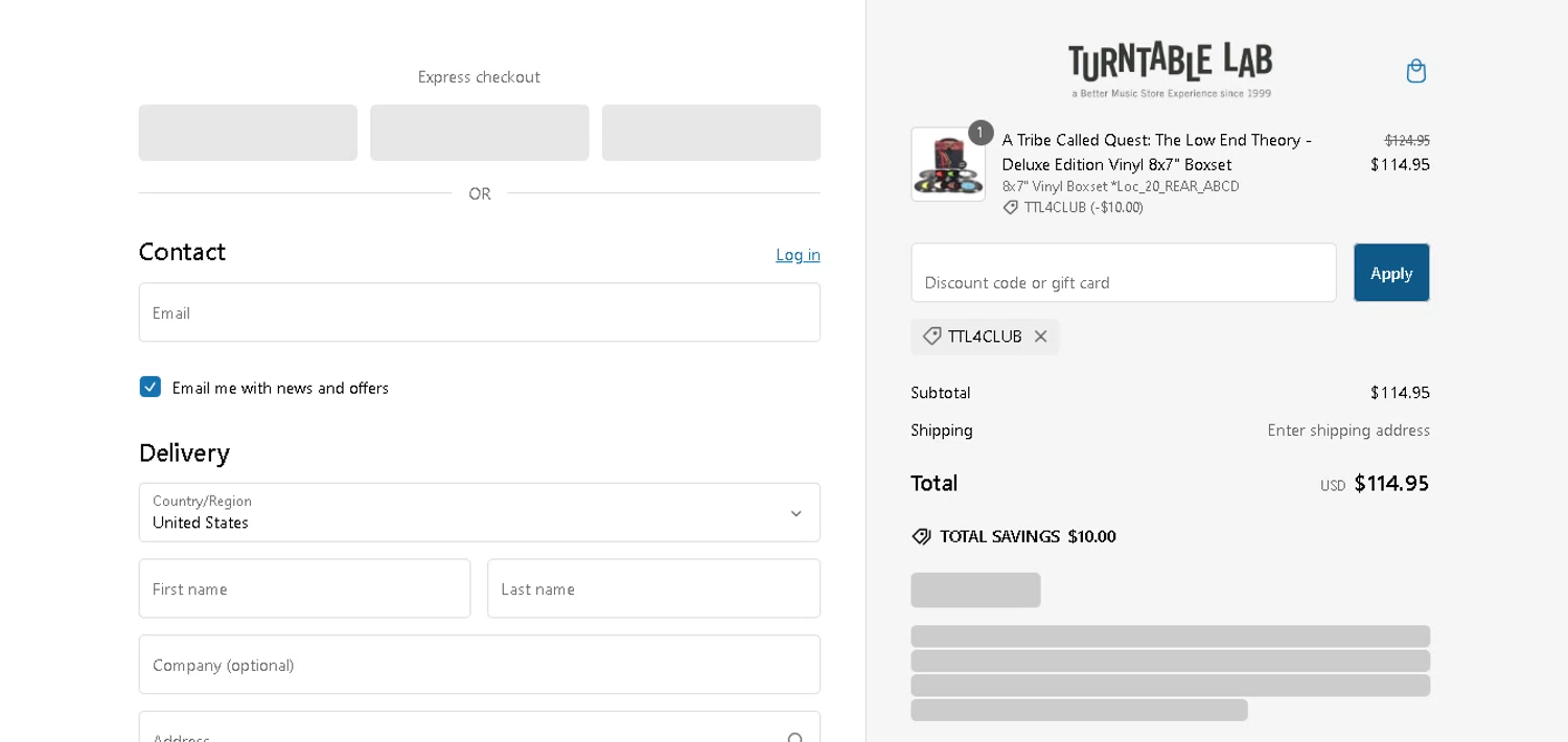 Turntable Lab Discount Codes - $5 Off | December 2024