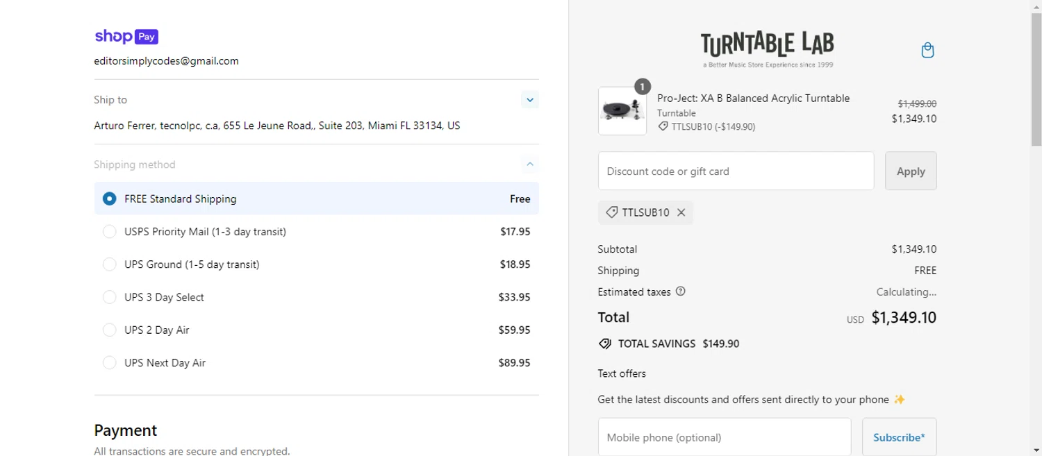 Turntable Lab Discount Codes - $10 Off | October 2024
