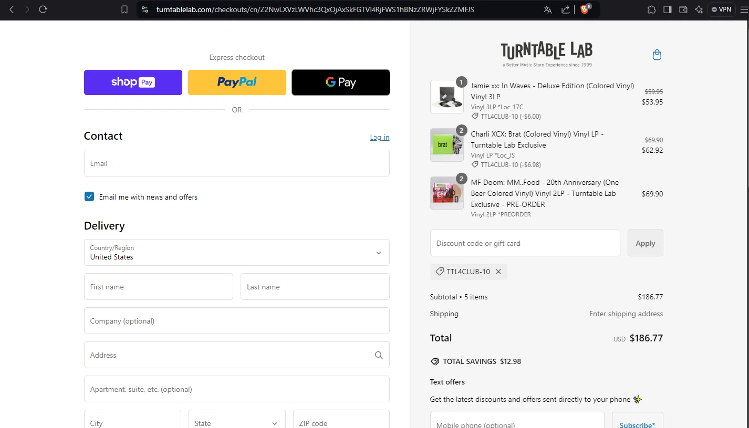 Turntable Lab Discount Codes - $10 Off | November 2024