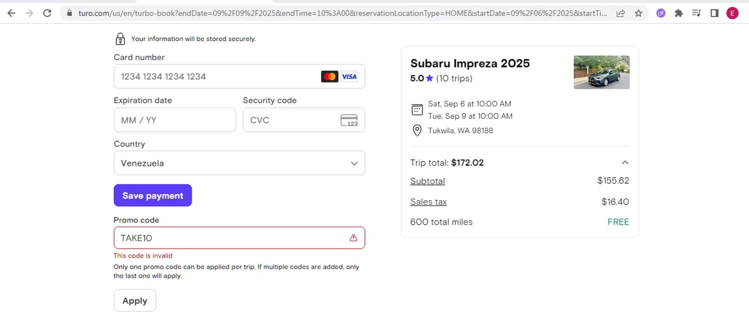 Turo Promo Codes - $250 Off Coupons Aug 2025