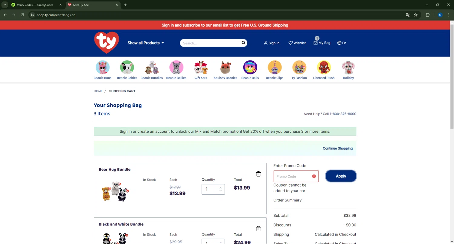 Ty Promo Codes - $10 Off | January 2025