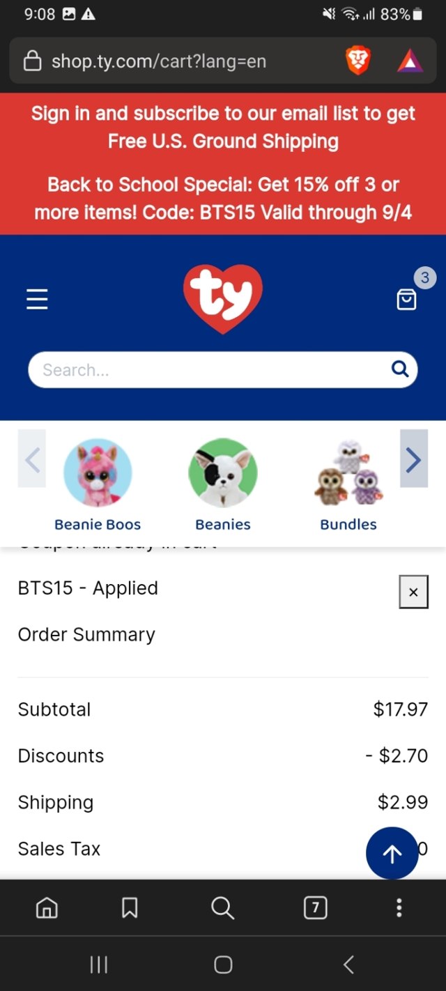 Ty Promo Codes (1 Verified) - 10% Off Sitewide May 2025