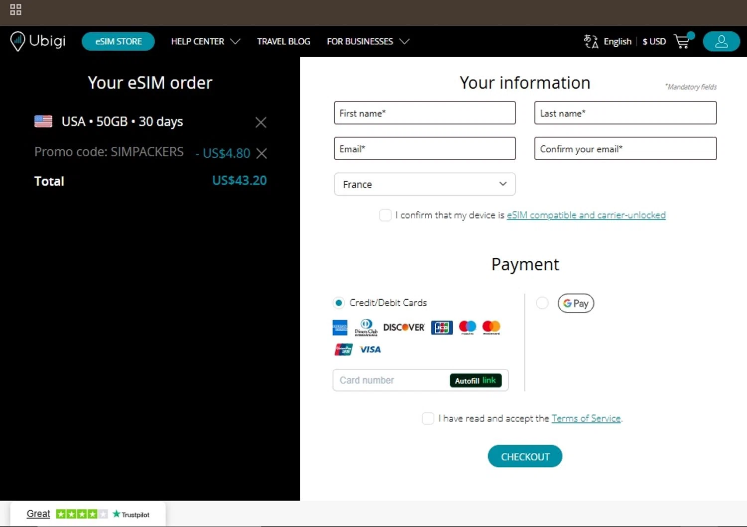 Ubigi eSIM Promo Codes (15 Verified) - 10% Off Nov 2025