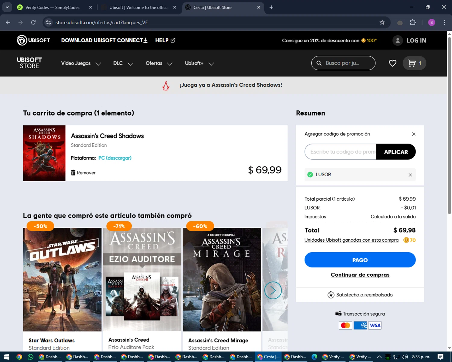 Ubisoft Promo Codes (10 Verified) - $10 Off w/Code May 2025
