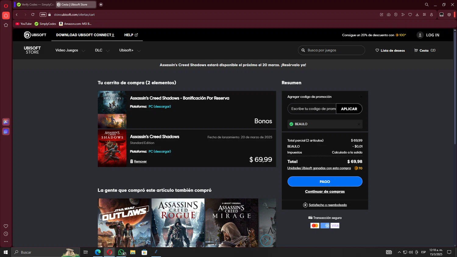 Ubisoft Promo Codes (10 Verified) - $1 Off Sitewide Apr 2025