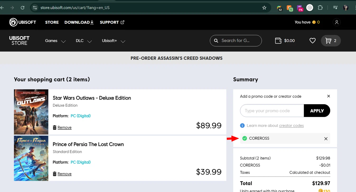 Ubisoft Promo Codes (12 Verified) - Sitewide Feb 2025