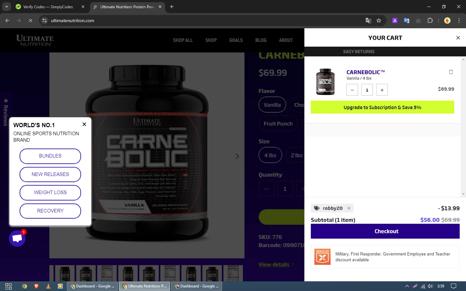 Ultimate Nutrition Coupons - $15 Off | October 2024