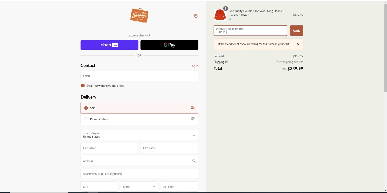 Unclaimed Baggage Coupons - 25% Off | August 2024