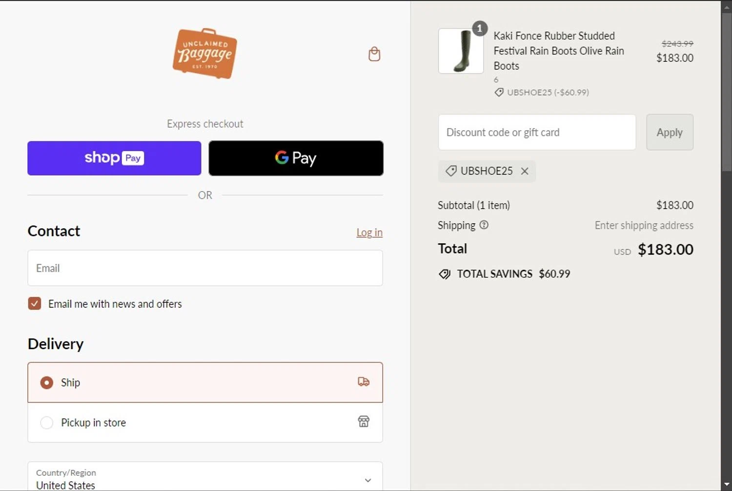 Unclaimed Baggage Coupons - 25% Off | October 2024