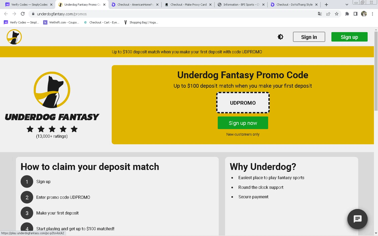 Underdog Fantasy Promo Codes - $1000 Off | October 2024