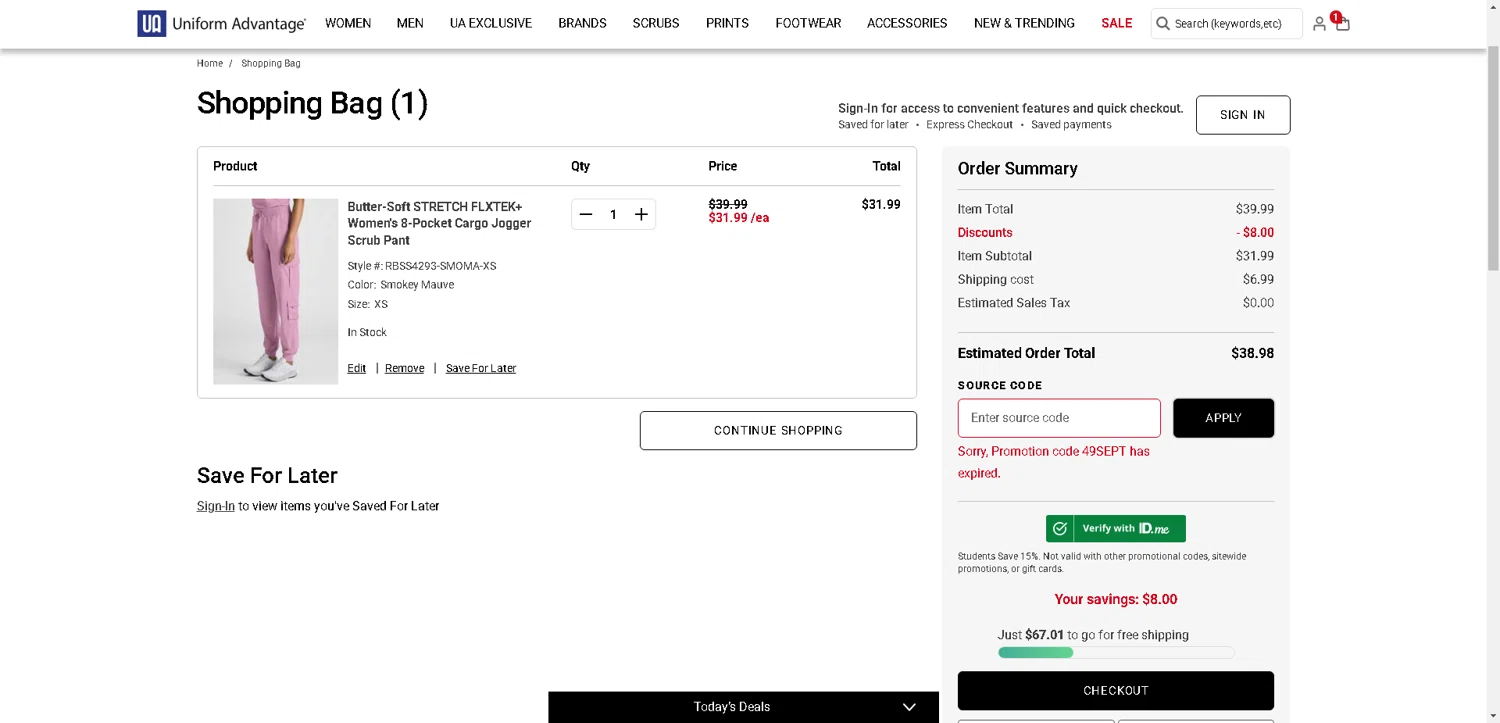 Uniform Advantage Promo Code (18 Verified) - 20% Off Oct 2025