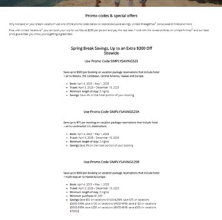 United Airlines Promo Codes (2 Verified) - $300 Off May 2025