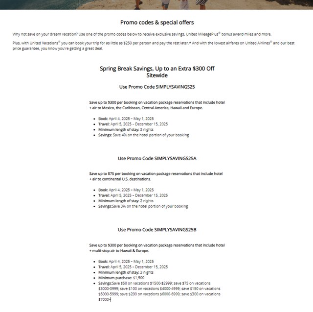 United Airlines Promo Codes (2 Verified) - $300 Off May 2025