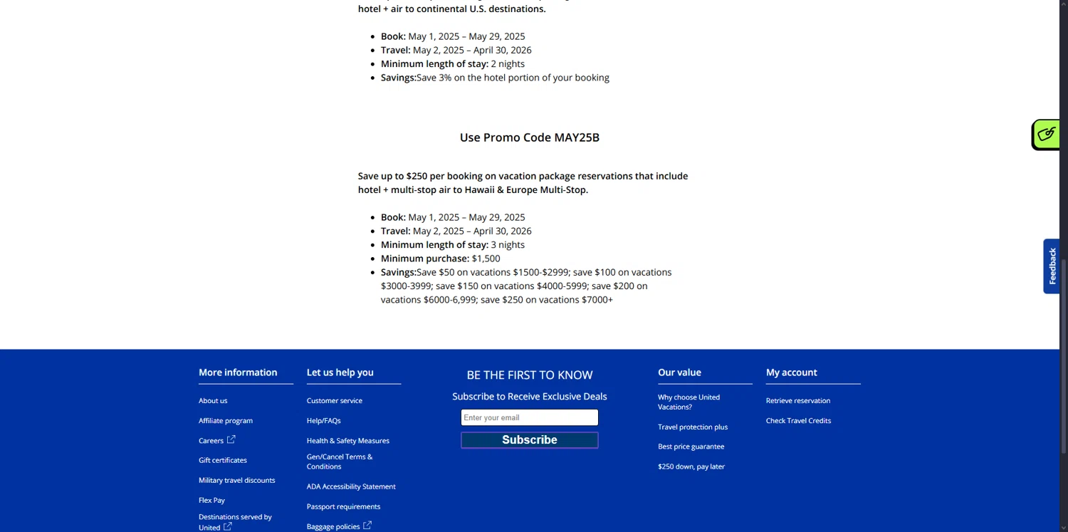United Airlines Promo Codes (4 Verified) - $250 Off May 2025