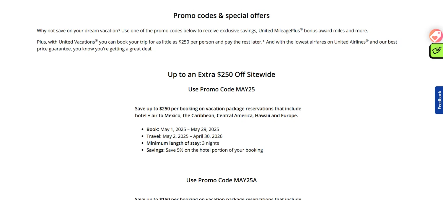 United Airlines Promo Codes (3 Verified) - $250 Off Jun 2025