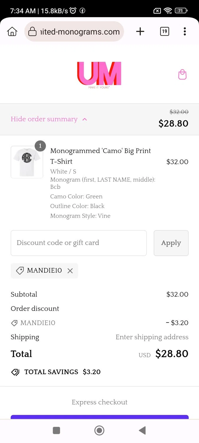 United Monograms Promo Codes – 10% Off | July 2024