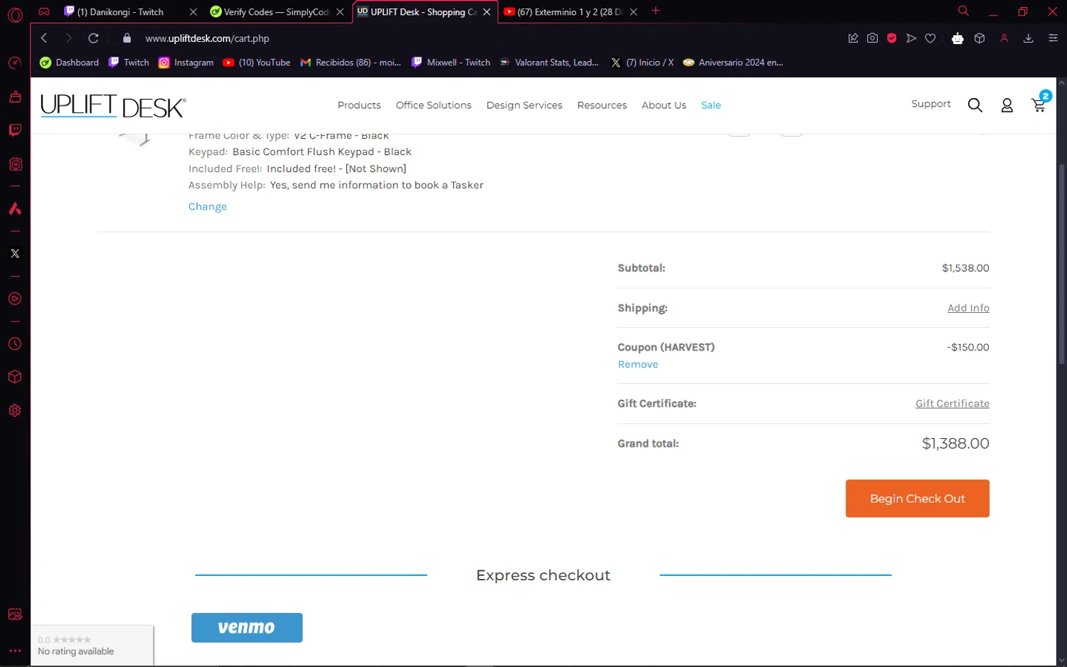 UPLIFT Desk Coupons - $100 Off | November 2024