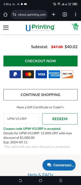 UPrinting Promo Codes - 15% Off Coupons Aug 2025