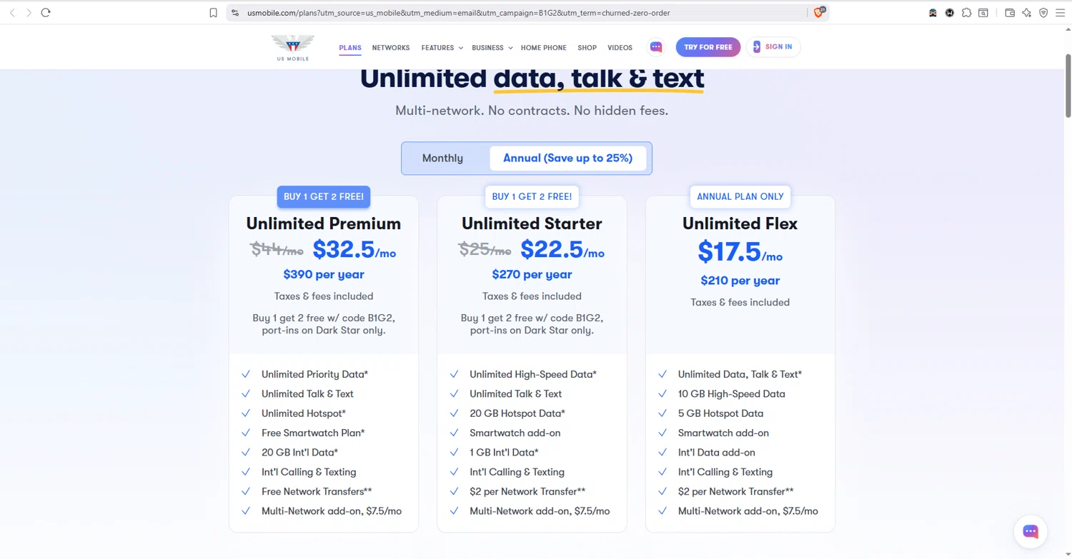 US Mobile Promo Codes - 10% Off (7 Verified) Oct 2025