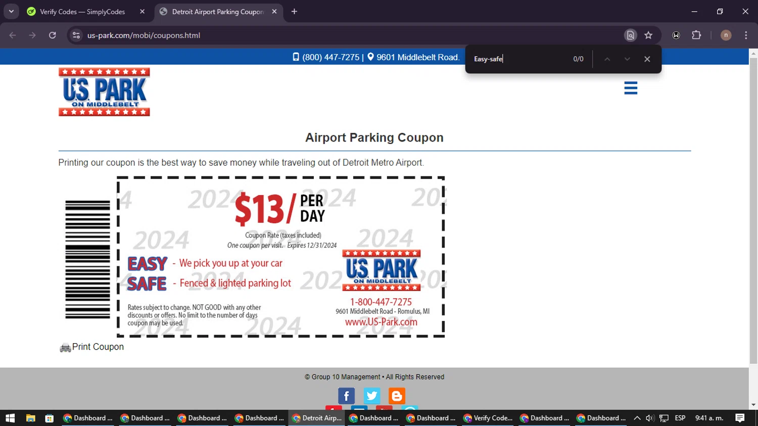 US Park Coupons - $13 Off | September 2024